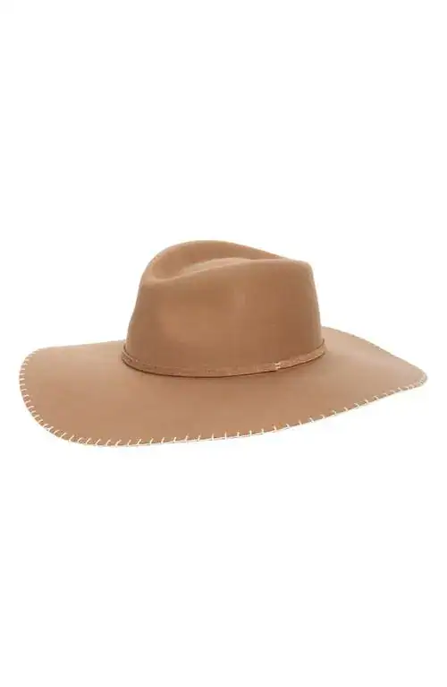 Rag & Bone Ingrid Wool Felt Fedora In Camel - 30% Off  display picture 3
