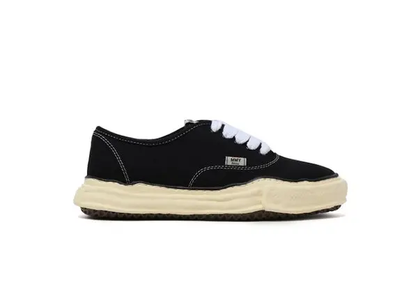 Mihara Yasuhiro Baker Og Sole Canvas Low-top Sneakers - Black/white