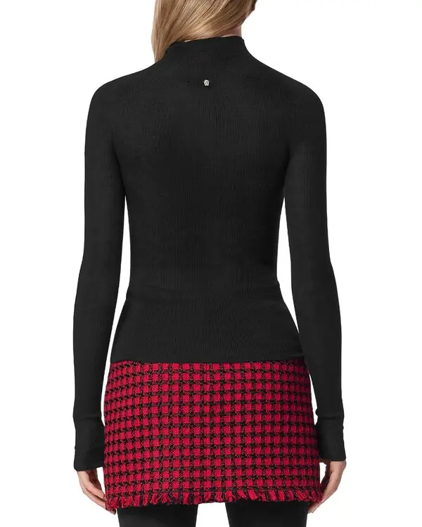 Versace Merino Seamless Ribbed Sweater - Black