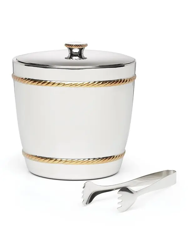 REED & BARTON Roseland Ice Bucket & Tongs