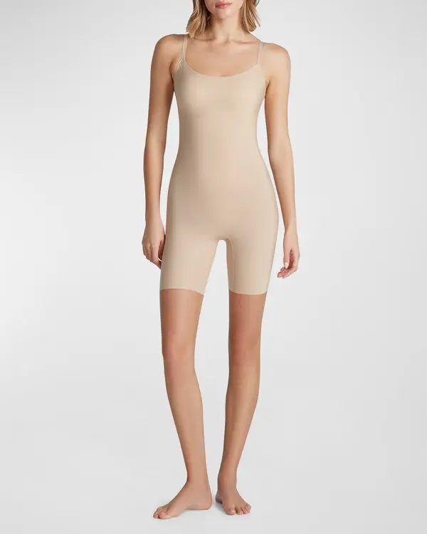 Commando Zone Smoothing Mid-thigh Bodysuit - Tnu-beige