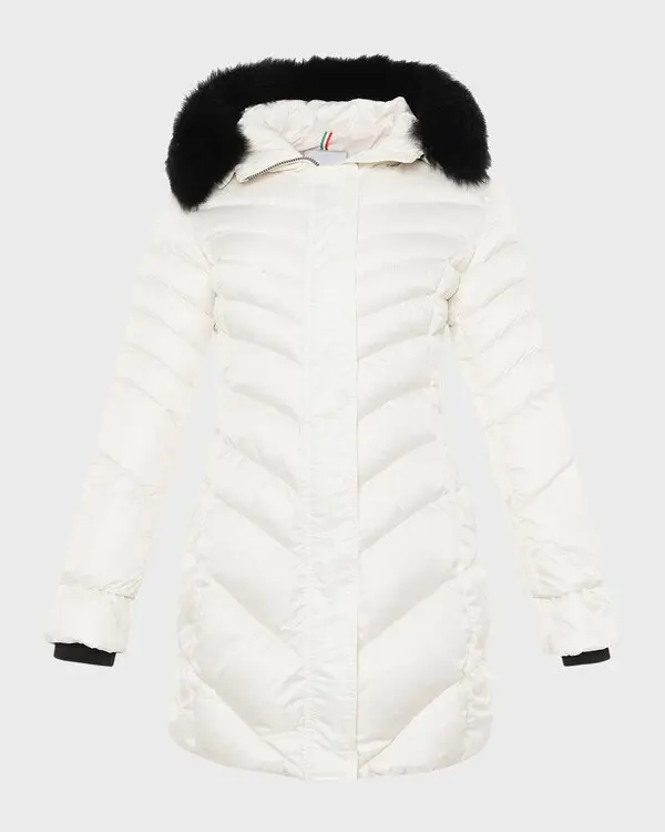 Gorski Apres-ski Jacket With Toscana Lamb Shearling Hood Trim