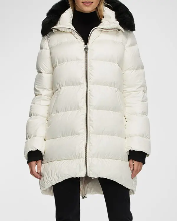 Gorski Apres-ski Jacket With Toscana Lamb Shearling Hood Trim