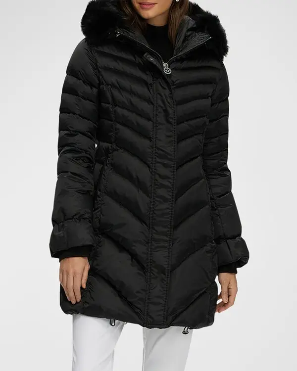 Gorski Apres-ski Jacket With Detachable Toscana Lamb Hood Trim