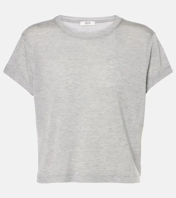 AGOLDE Adine Cotton Jersey T-shirt - Grey