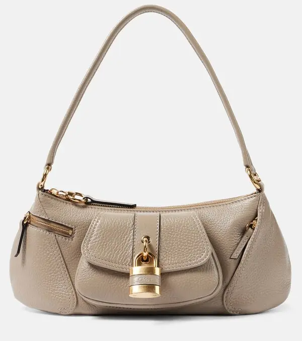 Chloé The 99 Leather Shoulder Bag - Grey