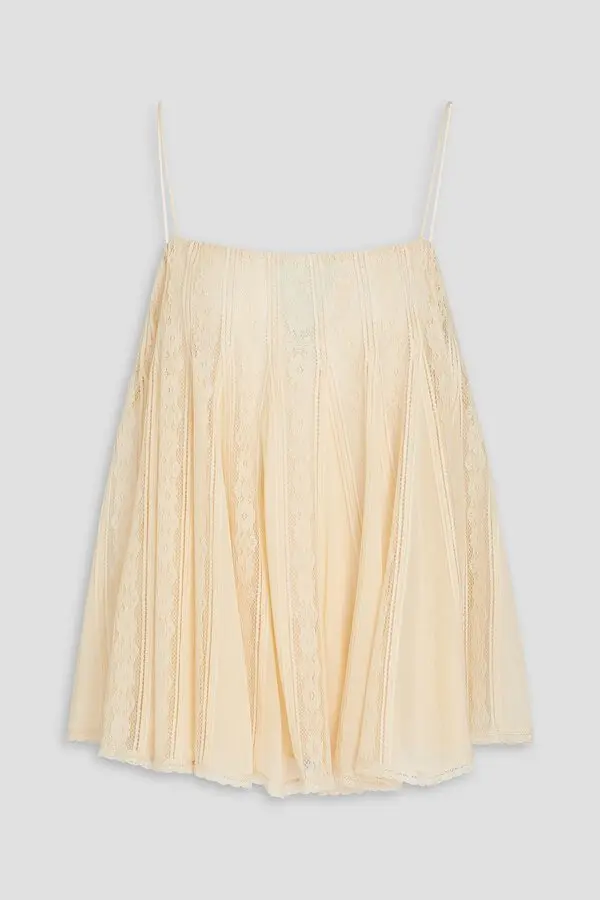 Zimmermann Chantilly Lace & Chiffon Top
