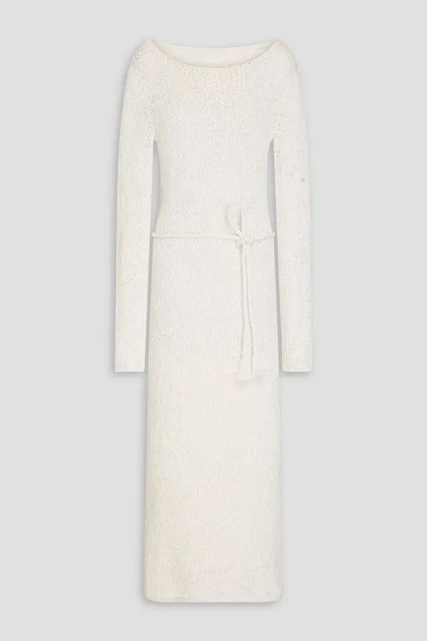 Zimmermann Belted Cotton-blend Midi Dress