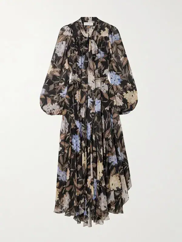 eden belted midi dress zimmermann Zimmermann Eden Lace Edge Midi Dress, Natural Iris, Size 1