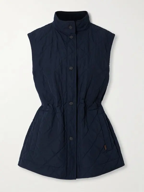 Purdey Quilted Shell Vest - Blue