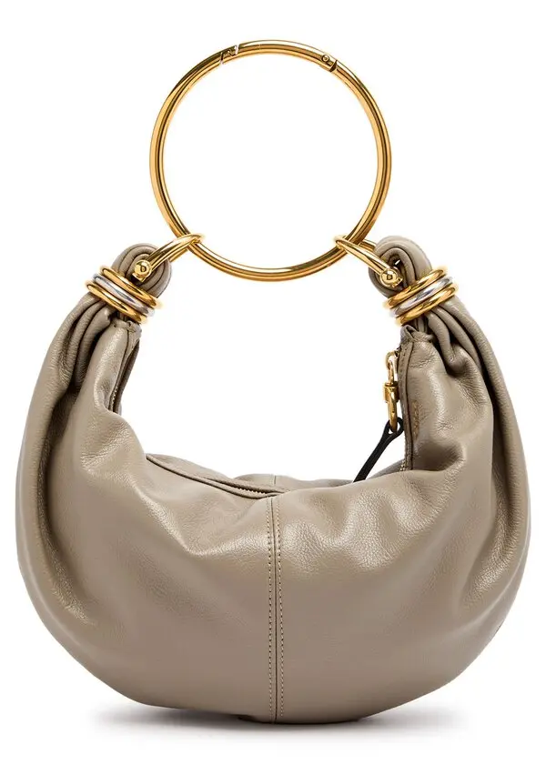 Chloé Bracelet Top Handle Leather Bag - Dark Grey