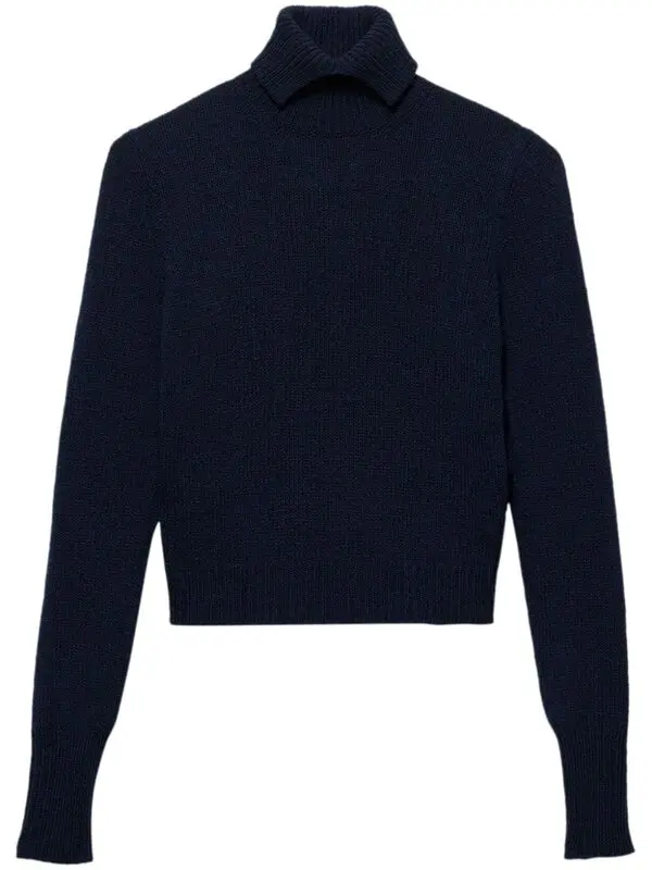 Prada Turtleneck Cashmere Sweater - Blue