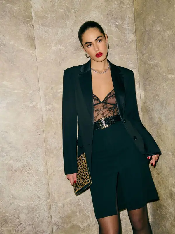 REFORMATION James Relaxed Blazer - Tuxedo