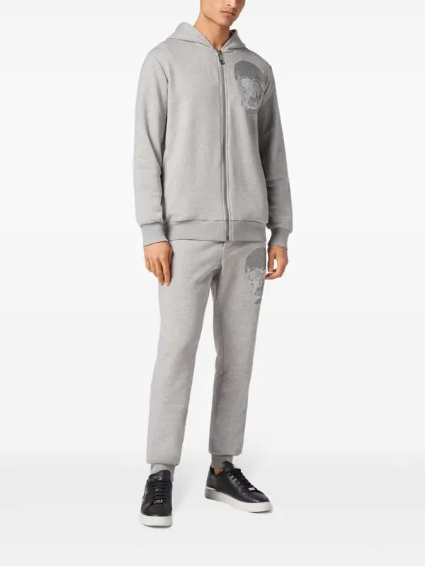 Philipp Plein Zip-up Hoodie With Skull Embellishment