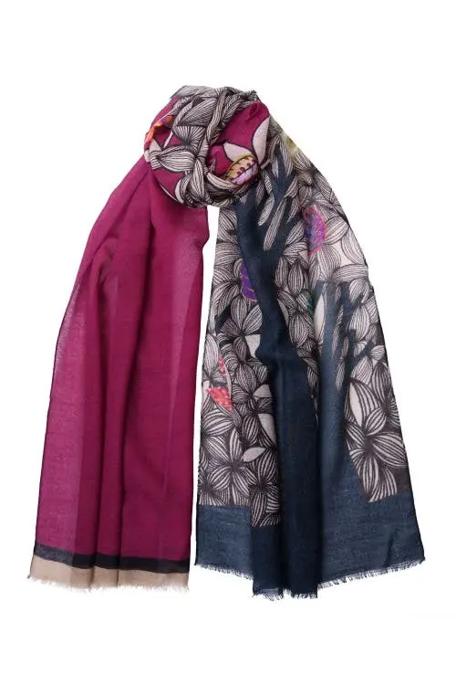 ELIZABETTA Boscowool Scarf - Raspberry