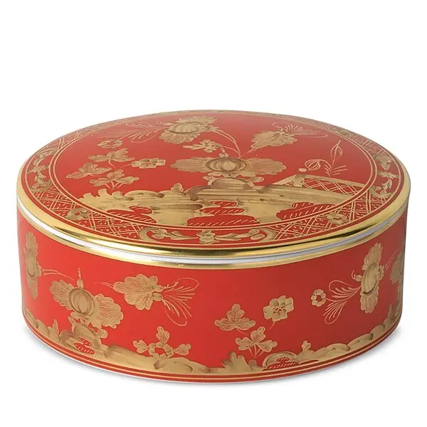 GINORI 1735 Oriente Italiano Round Box With Cover - Rubrum