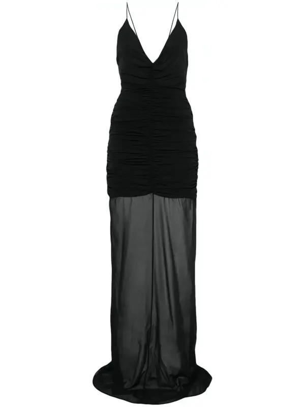 Giuseppe Di Morabito Ruched Maxi Dress - Black