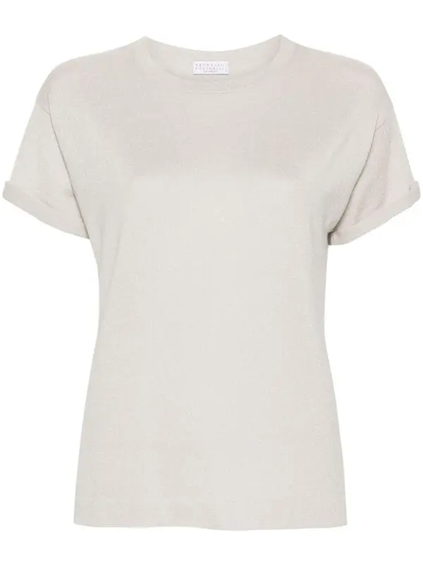 Brunello Cucinelli Lurex T-shirt - Grey