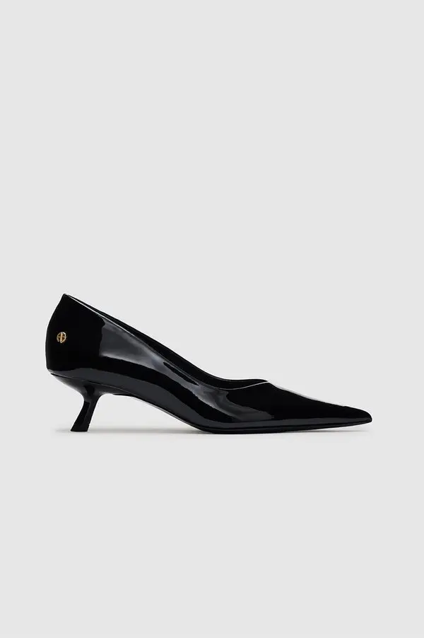 ANINE BING Hilda Patent Leather Pumps - Black Patent
