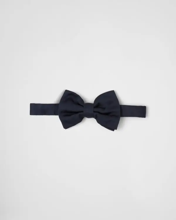Prada Satin Bow Tie - Navy
