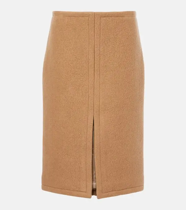 Dries Van Noten Wool Midi Skirt