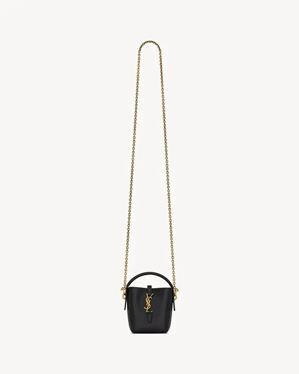 Saint Laurent Le 37 Micro Bucket Bag - Black | Editorialist