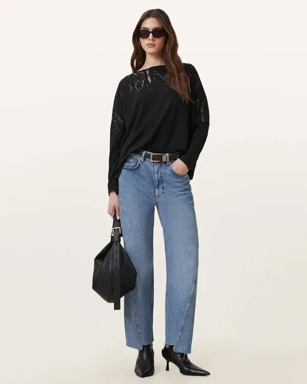 All Saints Rita Relaxed Fit Snake Print T-shirt