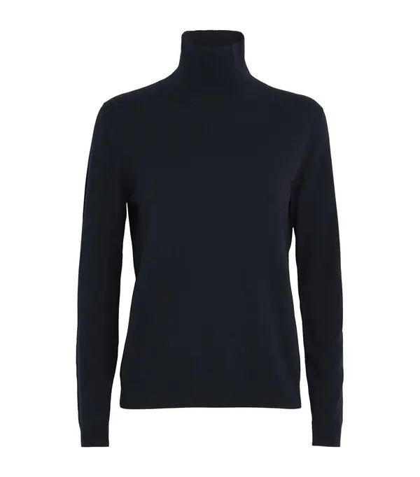 Max Mara Silk-wool Rollneck Sweater - Blue