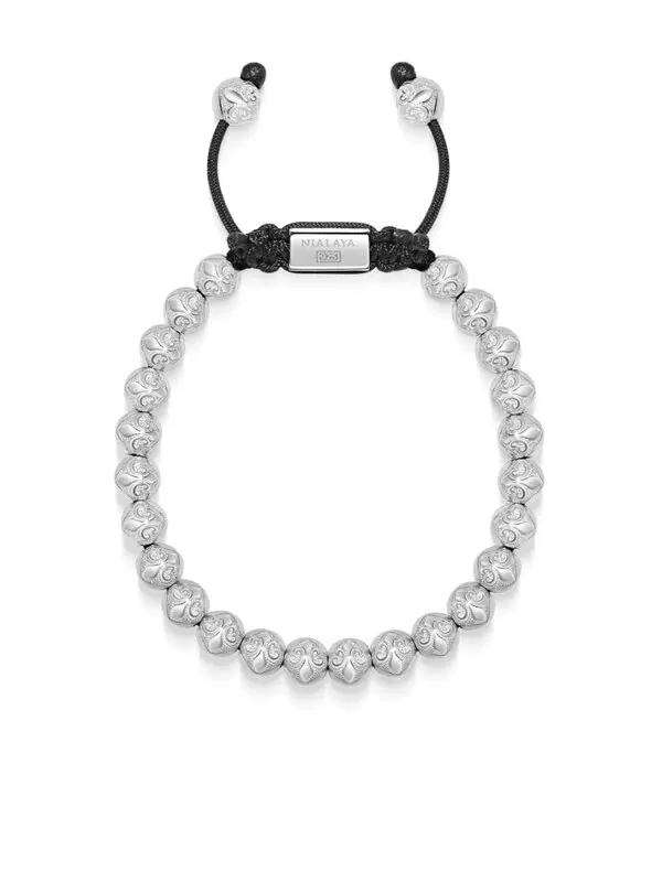 NIALAYA JEWELRY Beaded Bracelet - Silver