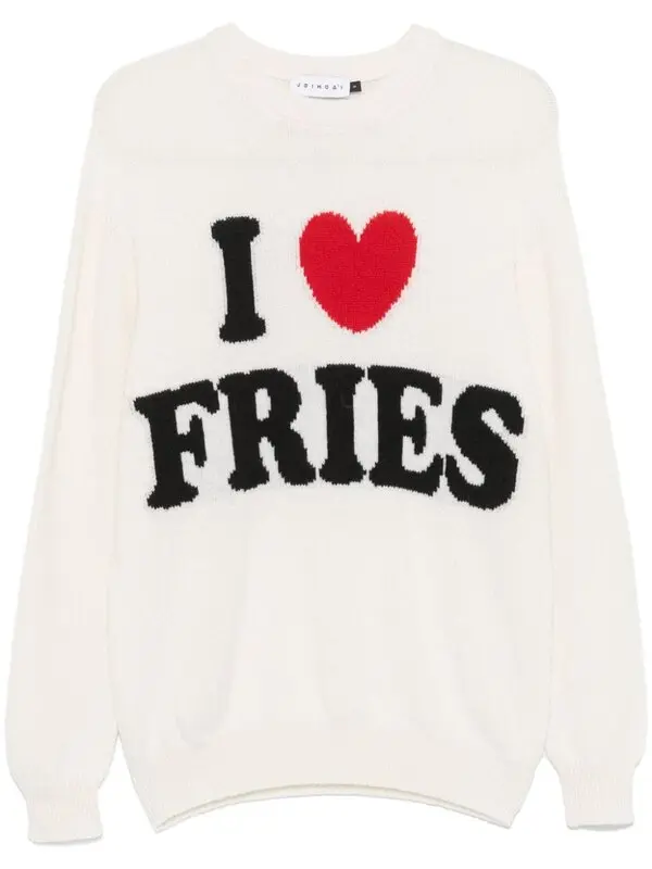 Joshua Sanders Intarsia-knit Slogan Sweater