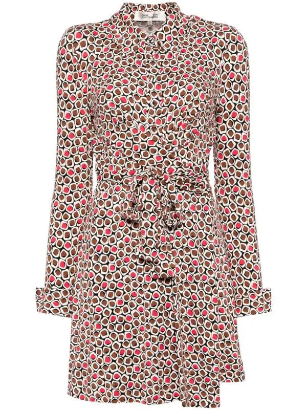 Diane Von Furstenberg Didi Shirt Dress - Brown