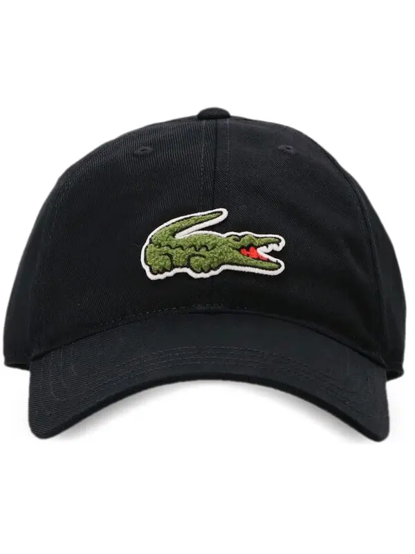 Lacoste Appliqué Cotton Cap - Black