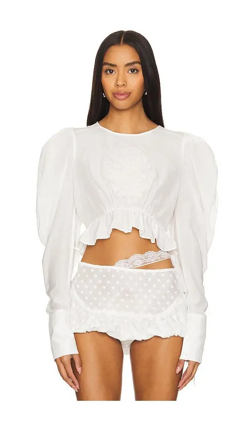 YUHAN WANG Rose Embroidered Blouse