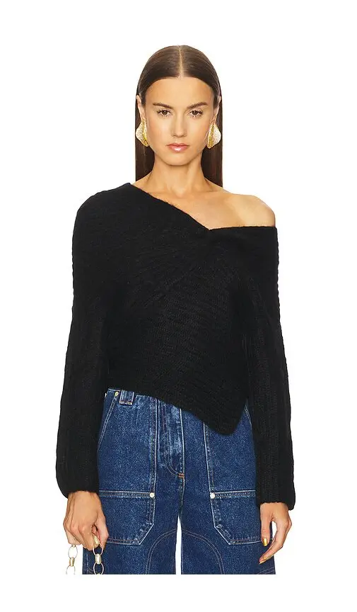 Cult Gaia Lea Knit Top - Black
