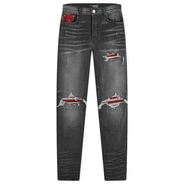 Farfetch Amiri Black Snake Jeans Men's Amiri Leather Thrasher