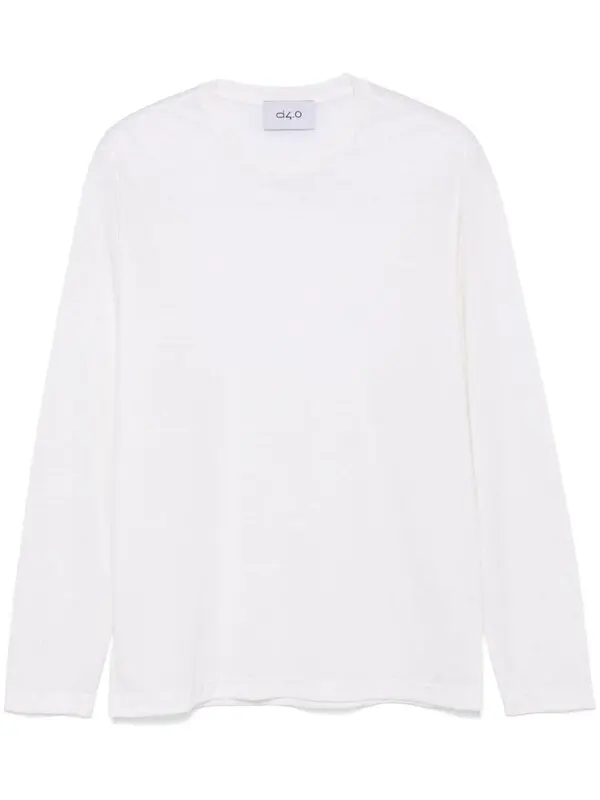 D4.0 Slub-texture T-shirt - White