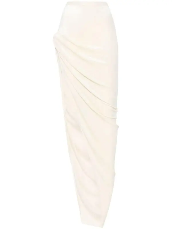 Rick Owens Twisted Edfu Maxi Skirt - Neutrals