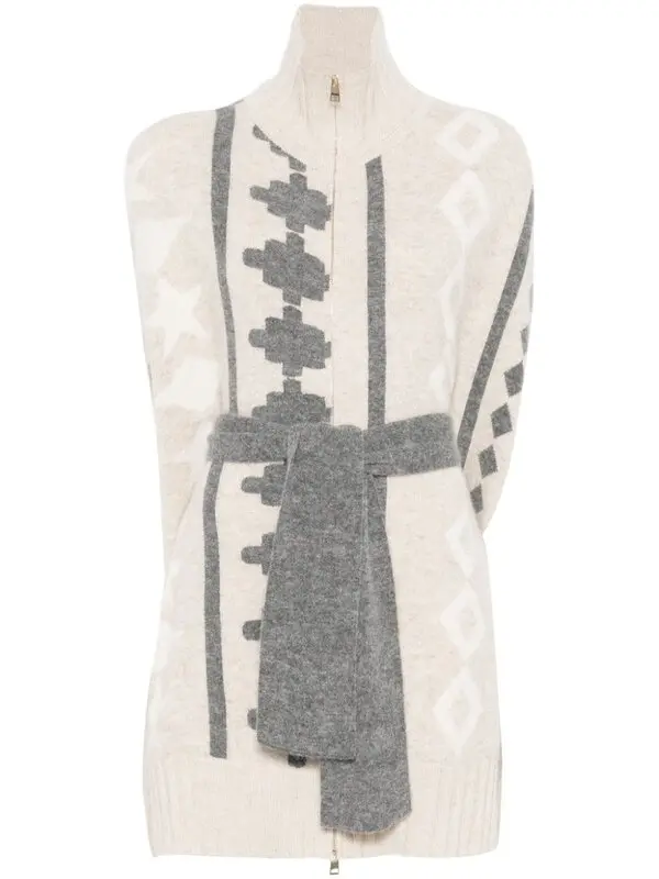 Lorena Antoniazzi Patterned Jacquard Cardigan