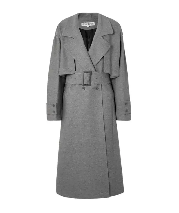 JW Anderson Double-breasted Crepe Trench Coat