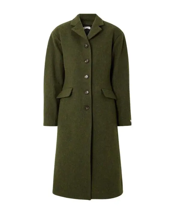 Bally Brushed-wool Coat - Green
