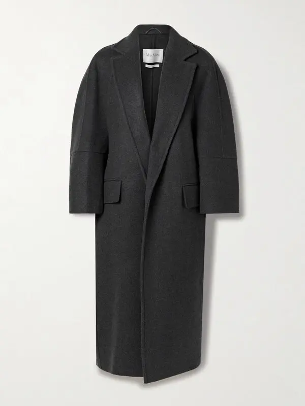 Max Mara Asburgo Oversized Wool And Cashmere-blend Coat - Gray
