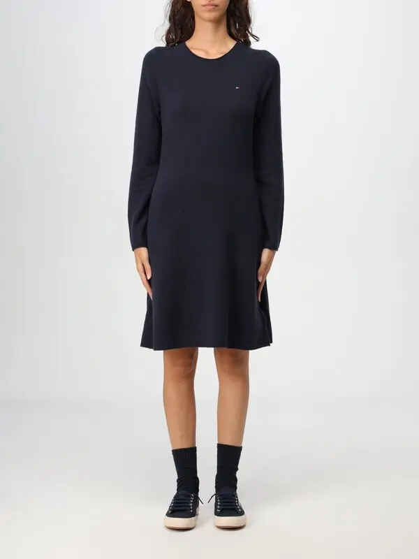 Tommy Hilfiger Long Sleeve Sweater Dress In Blue - 30% Off | Editorialist