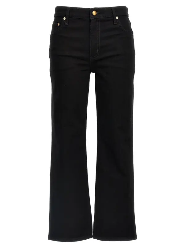 Tory Burch Cropped Kick Flare Jeans