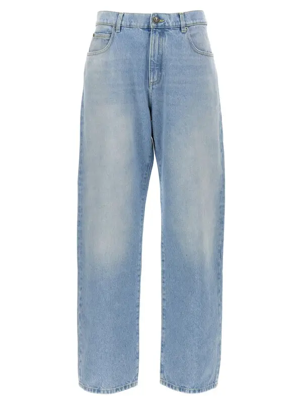 Balmain Loose Fit Jeans - Light Blue