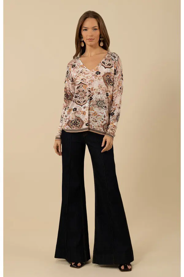 Hale Bob Alondra Sweater Top - Neutral