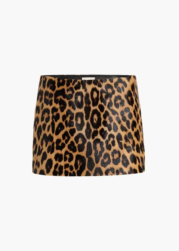 Khaite Jett Mini Skirt - Leopard