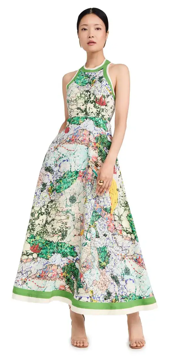 Alemais Odyssey Halter Dress In Multi - 30% Off | Editorialist