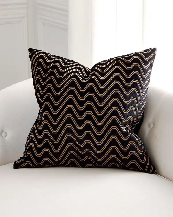 D.V. KAP HOME Citadel Velvet Decorative Pillow, 24" Square