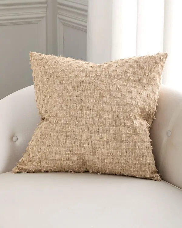D.V. KAP HOME Huma Fringed Decorative Pillow, 24" Square