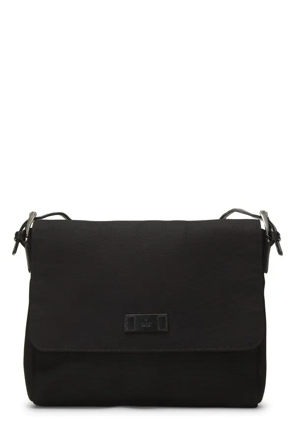 Gucci Techno Canvas Web Flap Messenger - Black